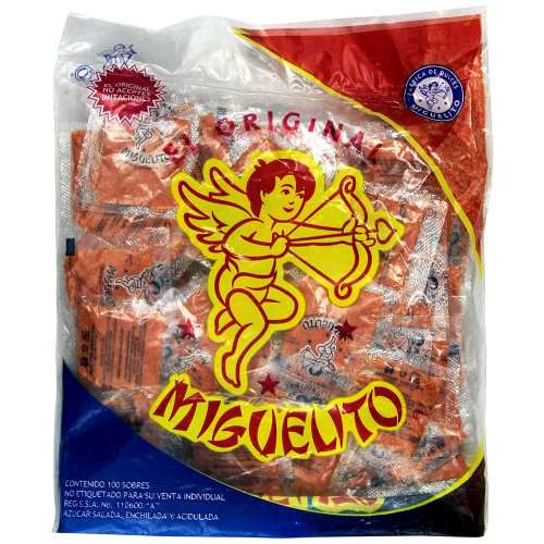 Miguelitos Chile powder Bag with 100 (4g each) | Buy today at Mexgrocer