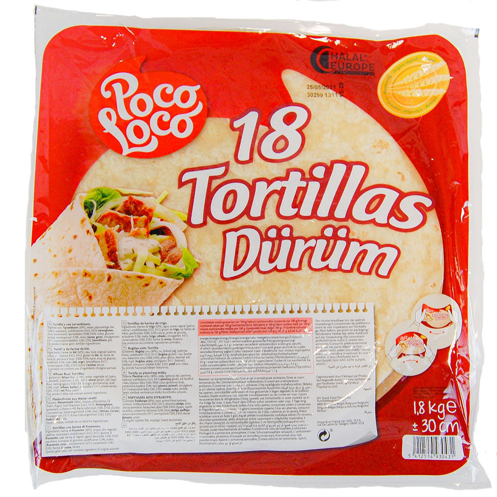 12" Poco Loco Flour Tortillas | Tortillas de Harina | Buy at Mexgrocer ...