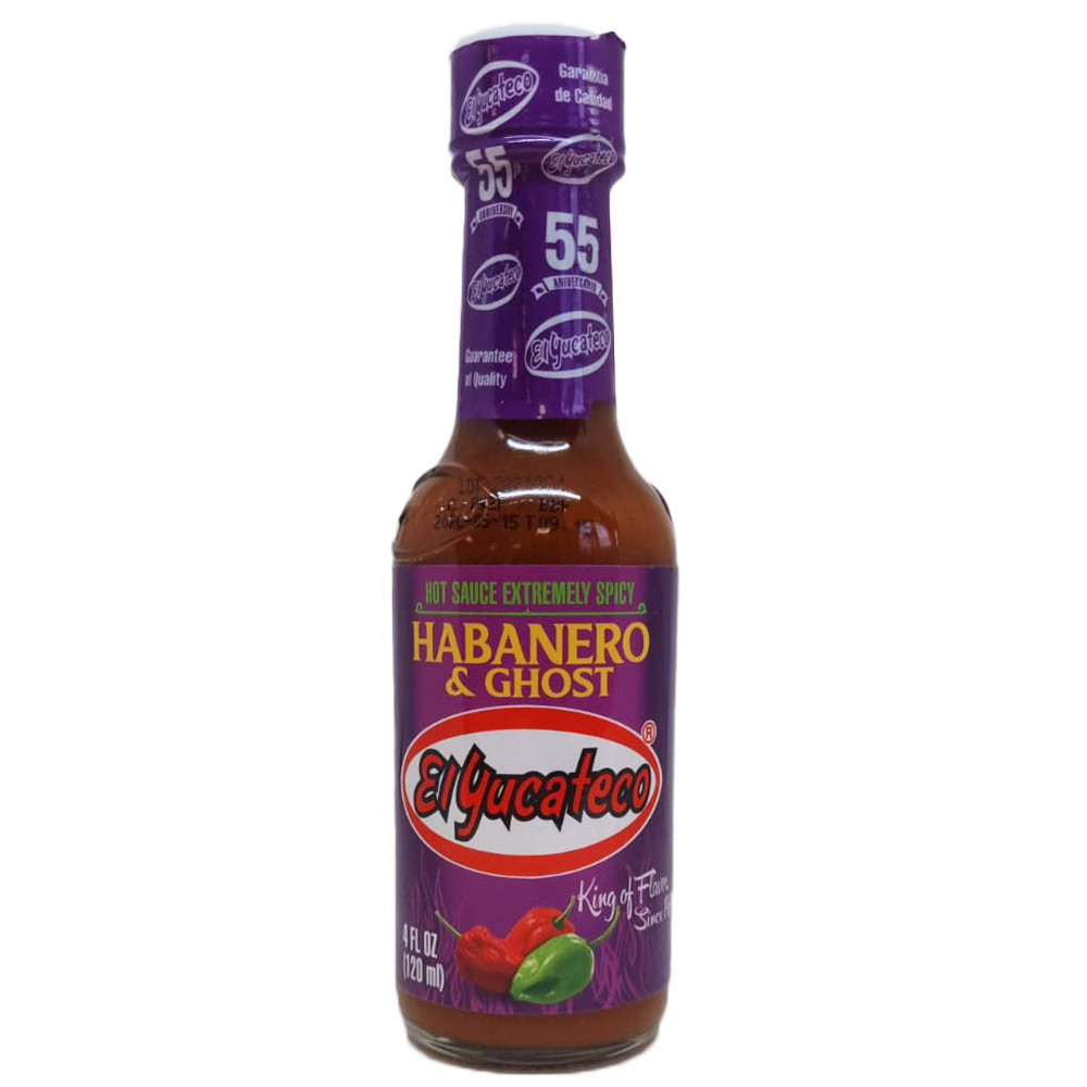 El Yucateco Habanero & Ghost 120ml | Mexican Hot Sauce with Habanero ...