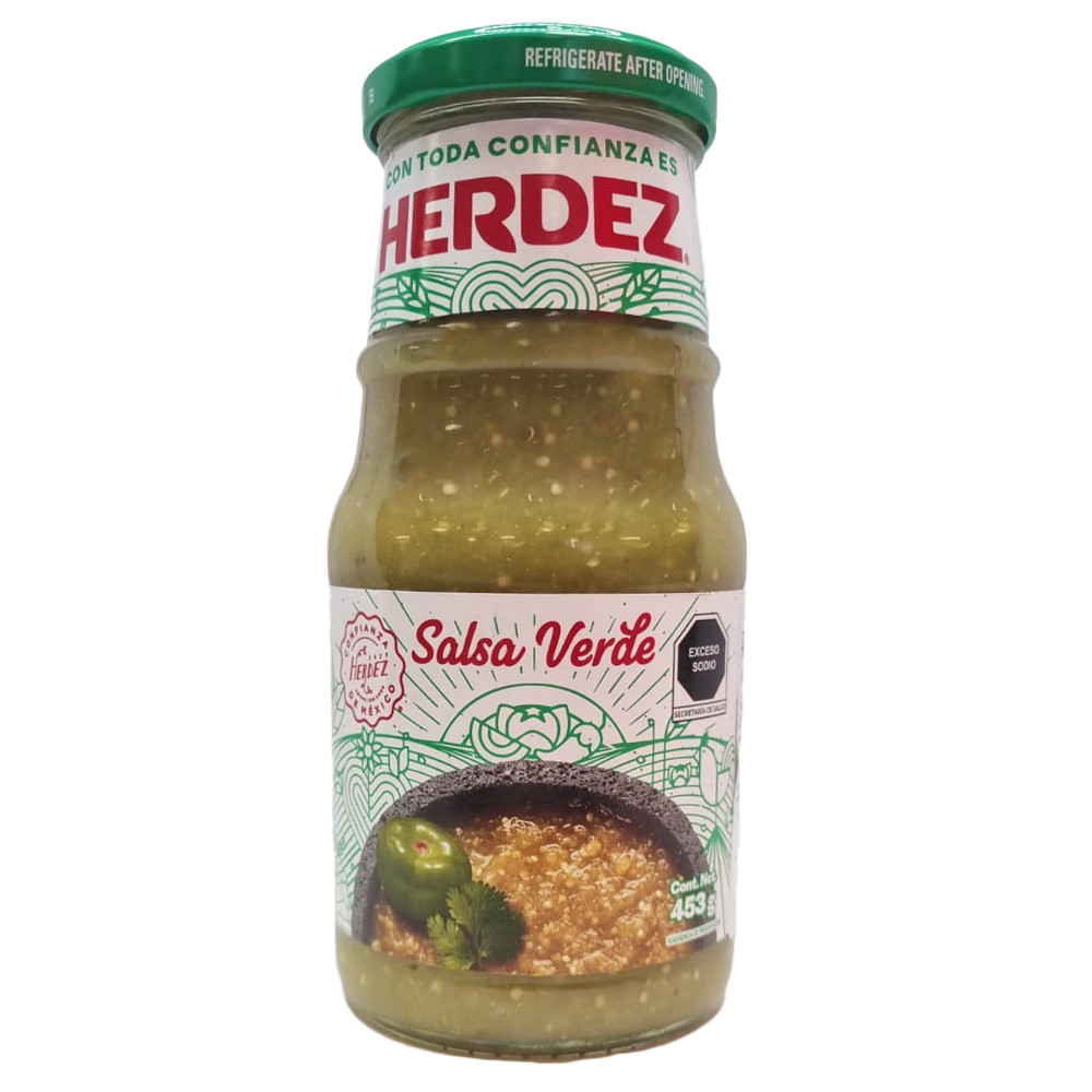 Herdez Salsa Verde Jar 453g | Authentic Mexican Green Salsa Sauce | Buy ...