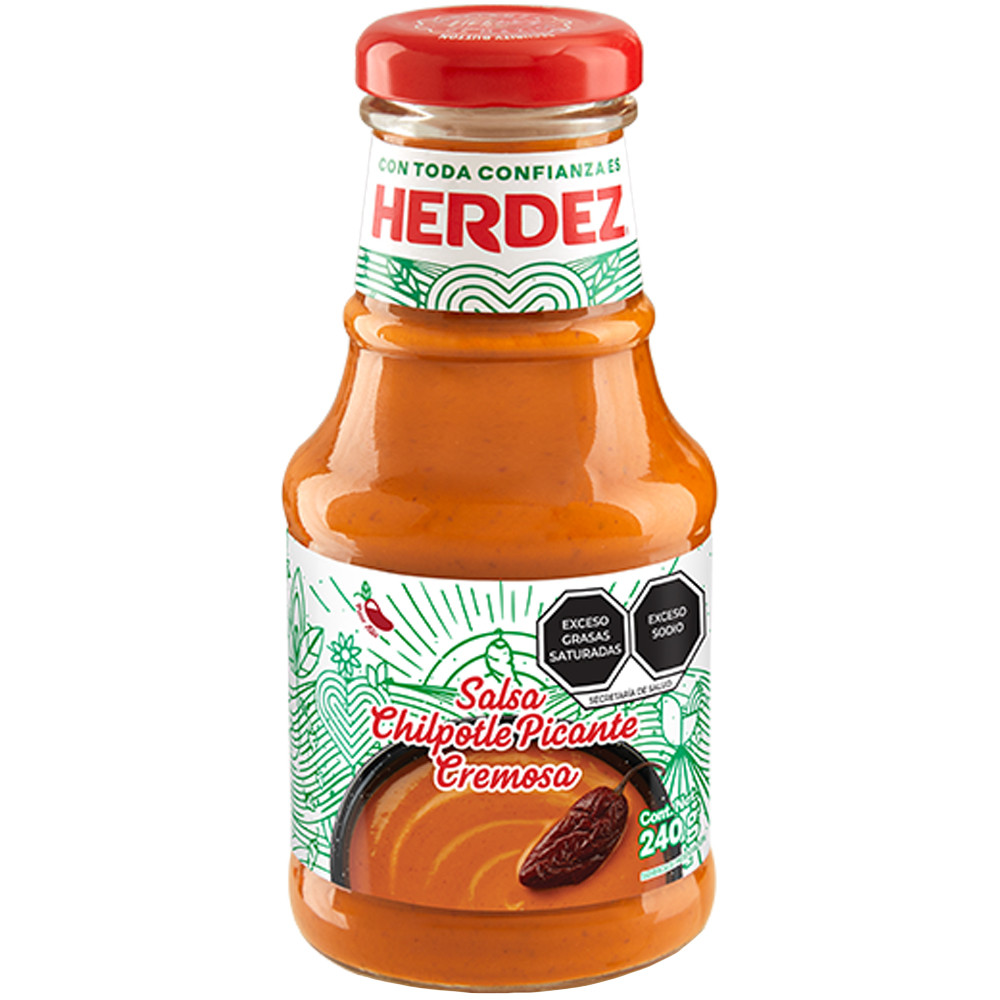 Herdez Spicy Chipotle Cremoso 240g | Mexican Creamy Chipotle Salsa ...