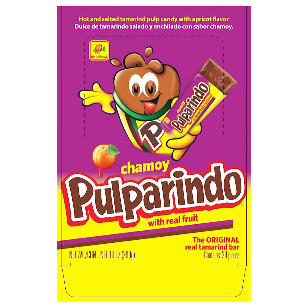 Pulparindo Chamoy Box 20Pcs | Mexican Sweet & Spicy Tamarind Pulp Fruit ...