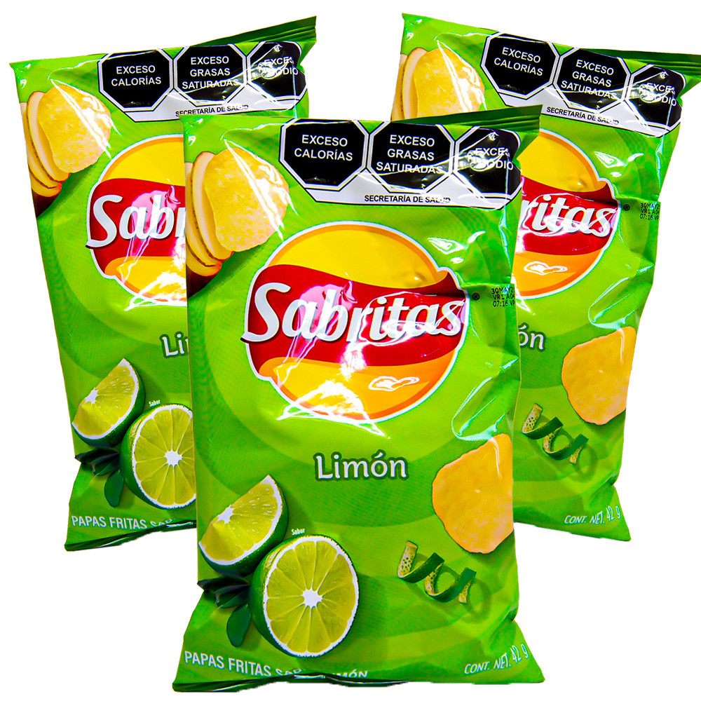 Sabritas Lime 42g (Pack of 3) | Mexican Crisps with Lime Flavour | Buy ...
