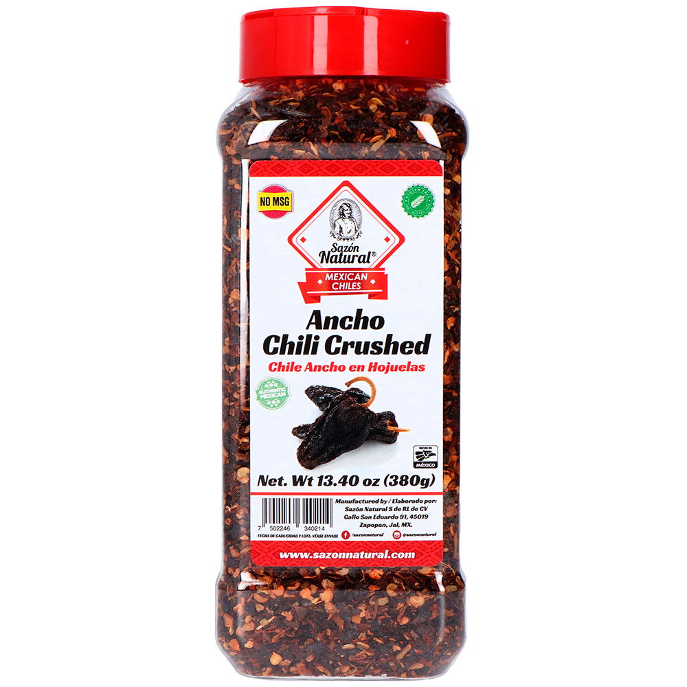 Sazon Natural Ancho Chilli Flakes 380g | Mexican Ancho Chilli Pepper ...