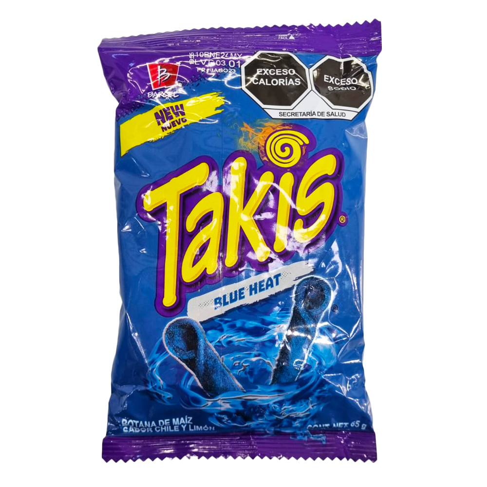 Takis Blue Heat 65g | Authentic Mexican Snacks Blue Takis Hot Rolled ...