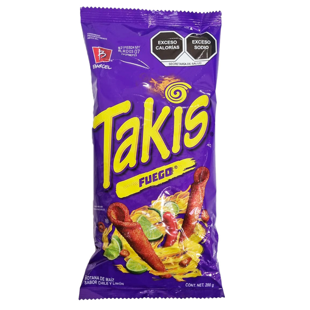 Takis Fuego 200g | Authentic Mexican Takis, Spicy Rolled Tortilla Chips ...